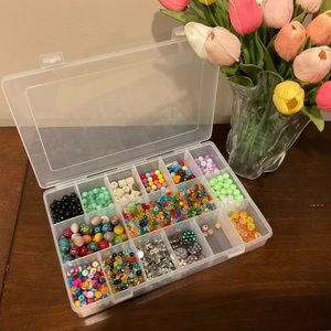 Office | Sectioned Craft Bead Organizer Box | Poshmark